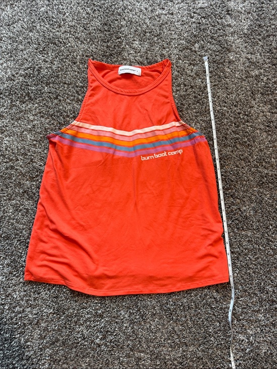 Burn Boot Camp | Tops | Burn Boot Camp Womens Orange Striped Highneck ...